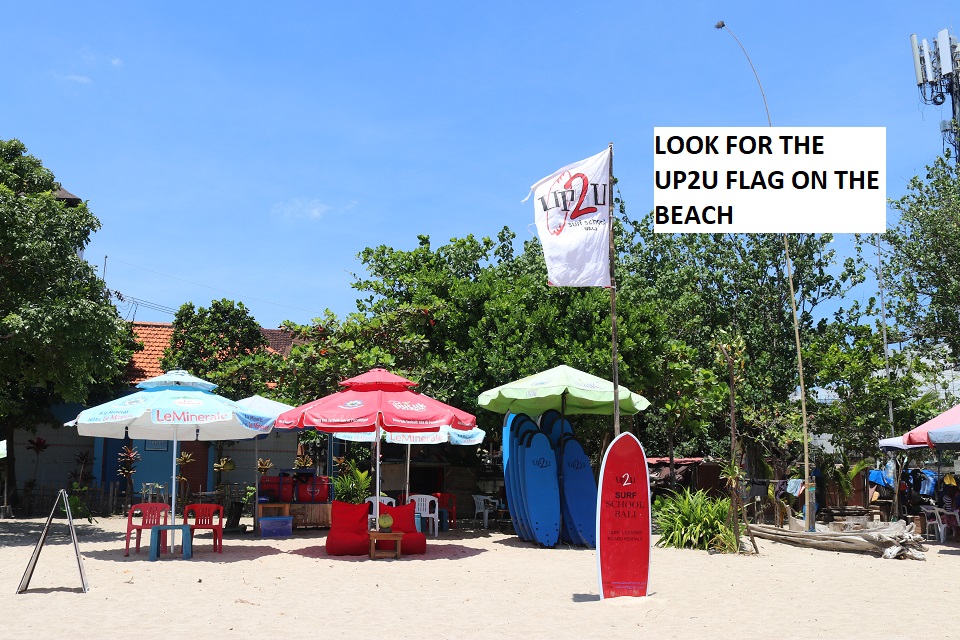 UP2U Surf School Bali Location